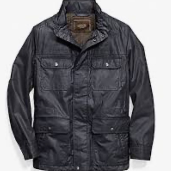 Coach | Jackets & Coats | New Coach Large Mens Wax Cotton Field Jacket Utility Coat Hood Navy ...